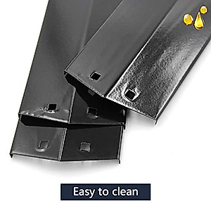 Hongso PPE051 (3-Pack) 18 15/16 inch Porcelain Steel Heat Plate, Heat Shield, Heat Tent, Burner Cover, Vaporizor Bar, and Flavorizer Bar Replacement for Select Chargriller Gas Grill Models