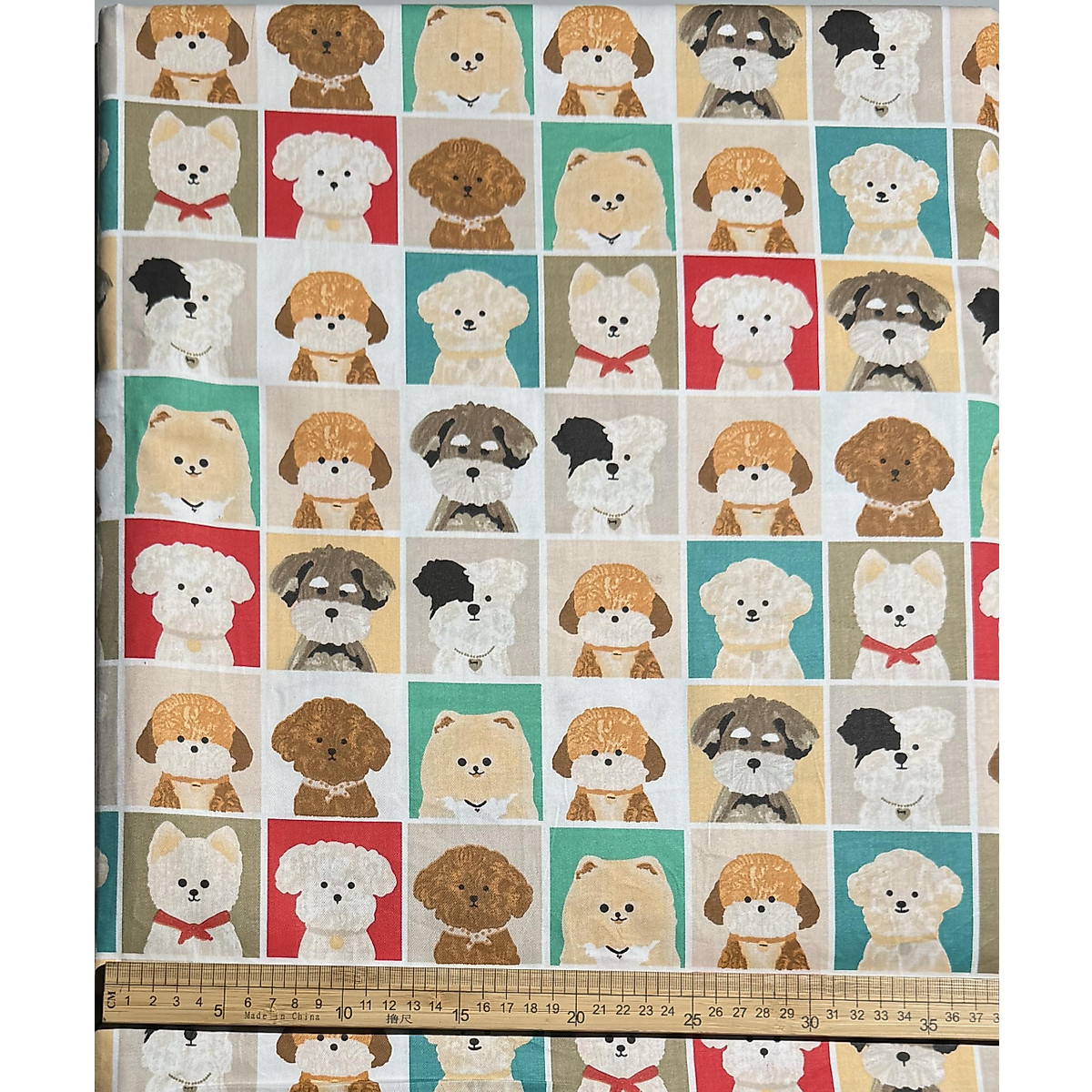 9 Pcs Animal Fabric Patterns Fat Quarters Quilting Fabric Bundles No Repeat Designs for Baby Boy Kids,18"x 22" …