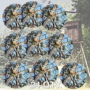 Havercamp Light Blue Camo Party Plates (24 plates)! Includes 24 (9") Round Dinner Plates in Baby Blue Camo. Part of the Light Blue Camo Collection.
