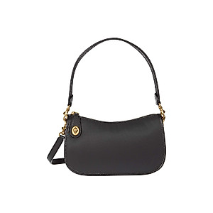 COACH The Coach Originals Nylon Vintage Rose Print Interior Swinger Black One Size