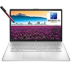 HP [Windows 11 Pro] 2022 Newest 17 Business Laptop, Intel Quad-Core i7-1165G7, 17.3" HD+ Touchscreen, 32GB DDR4 RAM, 1TB PCIe SSD, WiFi 6, Bluetooth 5.0, Type-C, Backlit KB, broag 64GB Flash Stylus