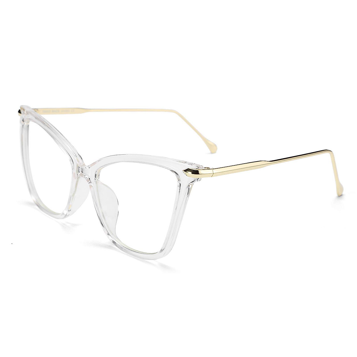 FEISEDY Oversized Cat Eye Glasses Frame with Clear Lenses Eyewear for Women B2460