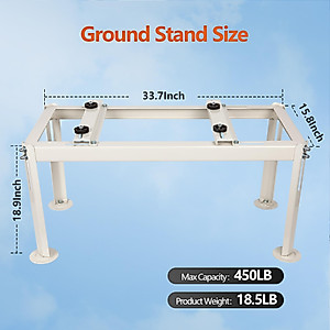 WeCooper Mini Split Ground Stand for 9000-36000BTU, Heavy-Duty Condenser Stand, Mini Split AC Bracket for Ductless Air Conditioners Heat Pump System