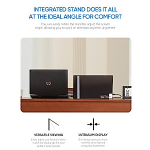 ARZOPA Portable Monitor Kickstand, 14.0" Ultra Slim Portable Laptop Monitor FHD 1080P External Display with Dual Speakers Second Screen for Laptop PC Phone Xbox PS4/5 Switch-A1S