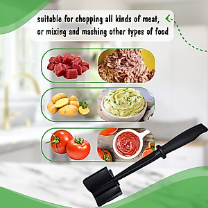 Meat Chopper, Ground Beef Masher – Useful Kitchen Gadgets, Multifunctional Chopper for Ground Beef, Hamburger Meat, Mashing Potato, Safe Kitchen Accessories, Heat Resistant Nylon, Non-Stick Cookware