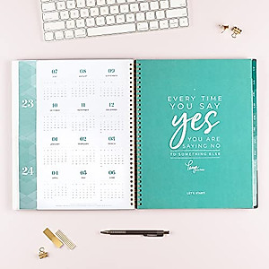 Blue Sky inkWELL Press for 2023-2024 Academic Year Weekly and Monthly Planner, 8.5' x 11', Flexible Cover, Wirebound, Ombre Diamond Charcoal (136451)