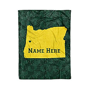 State Pride Series Oregon - Personalized Custom Fleece Throw Blankets with Your Family Name - Eugene Edition