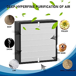 FF50 Silver Carbon FIT50 HEPA Filter Replacement Compatible with BreatheSmart FF50 FIT50 FF50-VOC Air Cleaner Purifier, Compared to Part HEPA-Pure FF50, FF50-VOC, 1 Pack