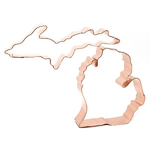 State of Michigan Copper Cookie Cutter (4 X 1.5/2.5 X 2.75)