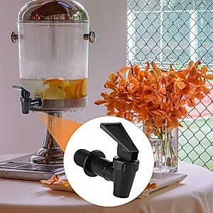 BPA-Free Replacement Cooler Faucet Water Bottle Jug, Dispenser Tap Set, Reusable Spigot Spout Water Beverage Lever Pour Dispenser Valve Water Crock Tap (Black, White, 8 Sets)