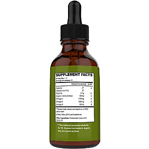 Hemp Oil with 3000mg - 120 Servings. Hemp Extract. Made in The USA