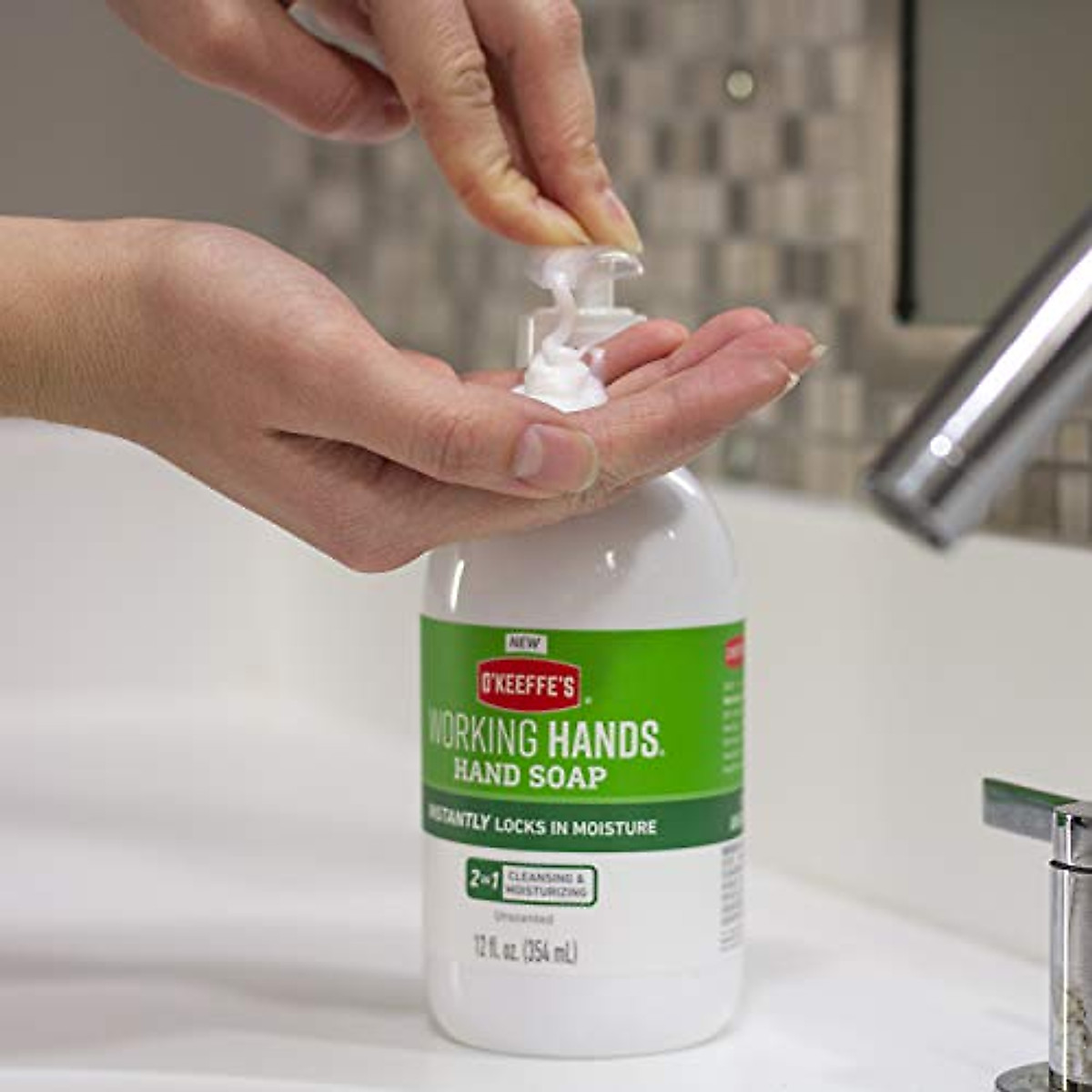 O'Keeffe's Working Hands Moisturizing Hand Soap; 12 oz Pump; Unscented; (Pack of 2)