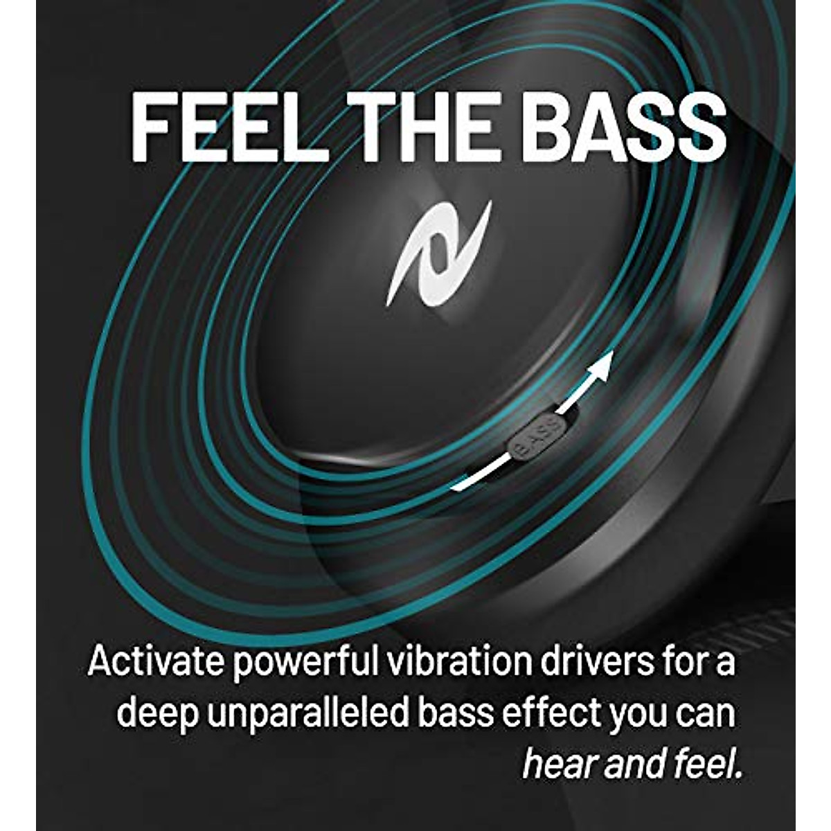 Nuvelon ONE Active Noise Canceling Headphones with Adjustable Bass, Wireless Over-Ear Bluetooth Headphones