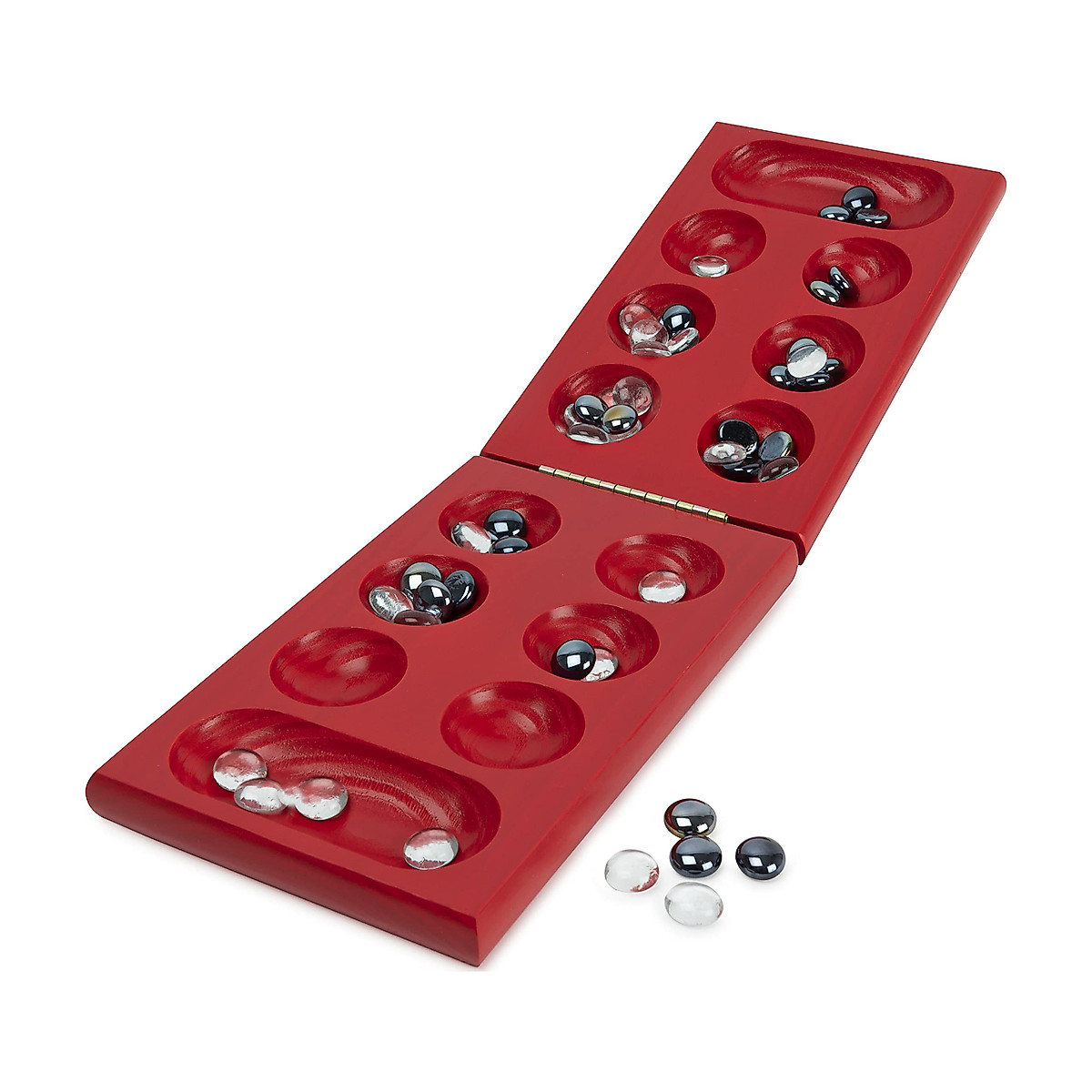 FAO Schwarz Mancala Game with Folding Wood Board, Strategy Game, for Adults and Kids Ages 6 and up