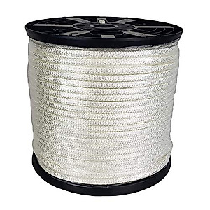 3/8 inch Knotrite Nylon Rope - 500 Foot Spool | 100% Nylon - Solid Braid - Dyeable - Industrial Grade - High UV and Abrasion Resistance