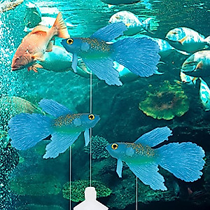Artificial Silicone Betta Fish Tank Decoration, Aquarium Fake Fish High Simulation Lifelike Floating Betta Fish Tank Ornament