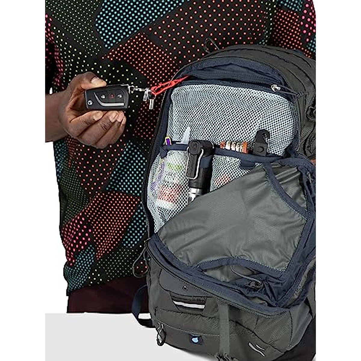 Osprey Syncro 12L Men's Hiking Backpack with Hydraulics Reservoir, Coal Grey, One Size