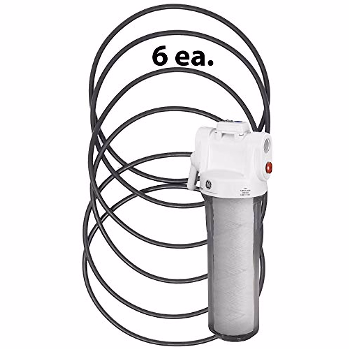 Kinetic Wares- KWGE25RG (WS03X10038) ORings Compatible with GE ™ 2.5 Inch Water Filters GXWH01C, CXWH08C, GXWH04F, GXWH20F, GXWH20S, GXRM10 & GX1S01R (6 Pack)