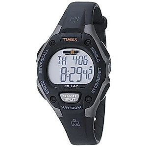 Timex Women's Ironman 30-Lap Digital Quartz Mid-Size Watch, Black/Gray - T5E961