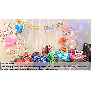 Vanujoy 3 Pack White Plastic Tinsel Fringe Backdrop Curtains 2024 Graduation Party Decoration Party Fringe for Mardi Gras Fiesta Mother & Father's Day Cinco De Mayo Ramadam Patriotic Party Decoration