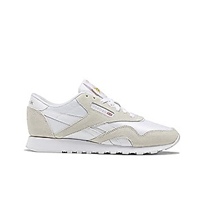 Reebok Women's Classic Nylon Sneaker, Classic White/Light Grey 2, 8