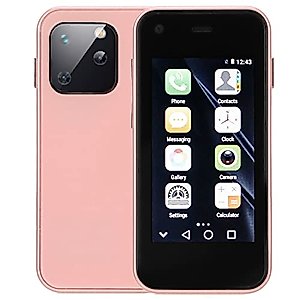 Hilitand Mini 3G Mobile Phone, 2.5 inches Pocket Cellphone, 1GB RAM 8GB ROM, Quad Core CPU, Support Bluetooth, WiFi, Memory Card Expansion, Unlocked Smartphone for Students(Sakura Pink)