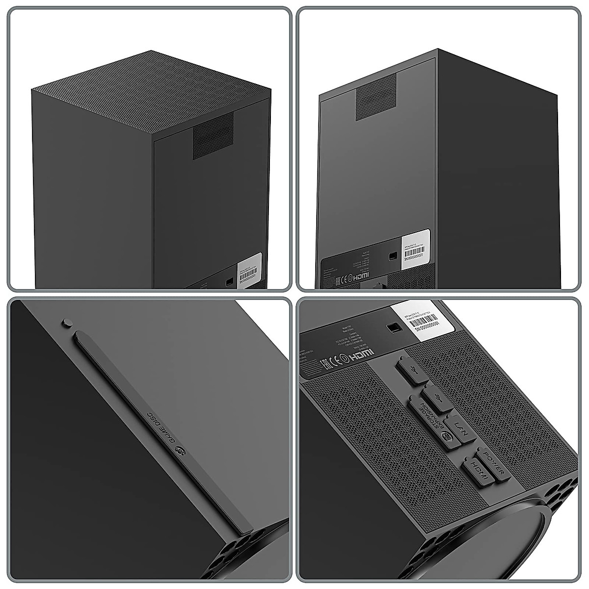 2 Pack Dust Filter Cover for Xbox Series X with Rubber Dust Plugs and Joystick Thumb Grips, YUANHOT Accessories Top Case Vent Dust Proof Filter Cover