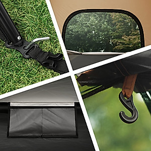 Oileus Instant Camping Tent - 4/6/8 Person Cabin Tent Quick setup, Double Layer with Waterproof & Windproof Tent, Family Camping, Hiking tent with Carry Bag, 5 mesh windows Upgraded Ventilation