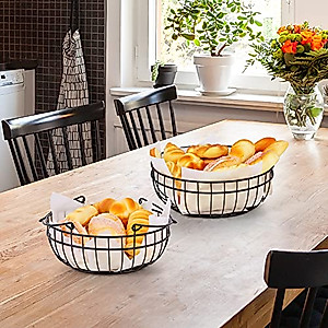 2- Tier Fruit Basket for Kitchen Counter, Homewill Fruit Basket with Banana Hanger, Hanging Wire Fruit Vegetable Basket Bowls Storage for Countertop