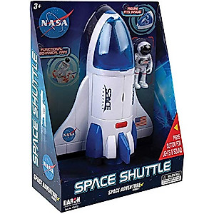 Daron NASA Space Adventure Toy Set: Space Shuttle, Space Capsule, 3 Astronauts, and Myriads Bag