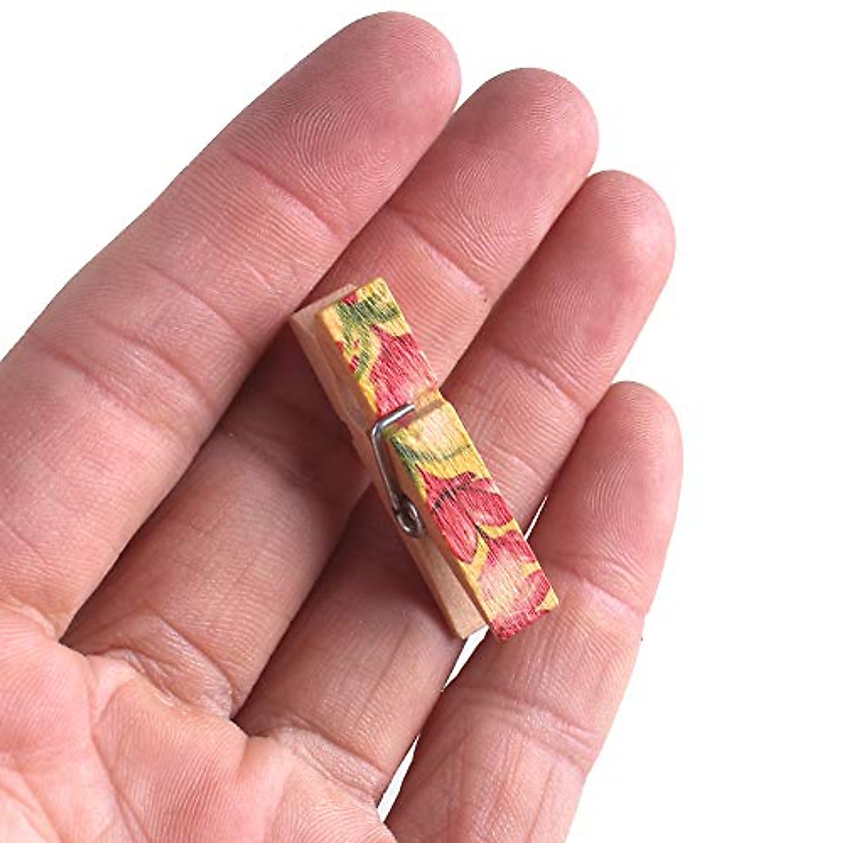 Z ZICOME Mini Wooden Clothespins Photo Paper Peg Craft Clips, 100 Pack