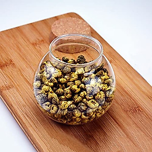 Snminetal 17oz Glass Jar Storage Containers,Wedding Candy Jar Kitchen Canisters, With Cork Airtight Lid, Perfect For Tea, Biscuits, Cereals, Flour, beans, Spices, Coffee Beans (2PCS)