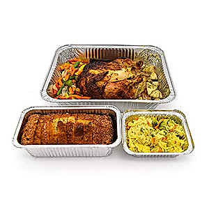 Fig & Leaf (60 Pack) Premium 2-LB Bread Loaf Baking Pans - 8.5" x 4.5" x 2.5" l Heavy Duty l Disposable Aluminum Foil Tins for Cakes Meatloaf Lasagna