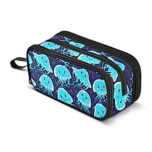 J JOYSAY Jellyfish Pencil Case Large Big Capacity Pencil Bag for Girls Boys Pencil Pouch High Capacity Pencil Pen Case for Kids Office School
