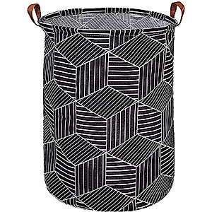 Large Laundry Basket, Baby Laundry Basket, Waterproof Laundry Hamper, Foldable Clothes Hamper, Collapsible Laundry Baskets. Teen Hamper, Perfect for Dirty Clothes and Toys. (Black diamond)