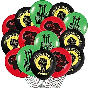 Black History Month Balloons Party Decoration - African BHM Worthwhile Commemoration National Party Balloons Decoration