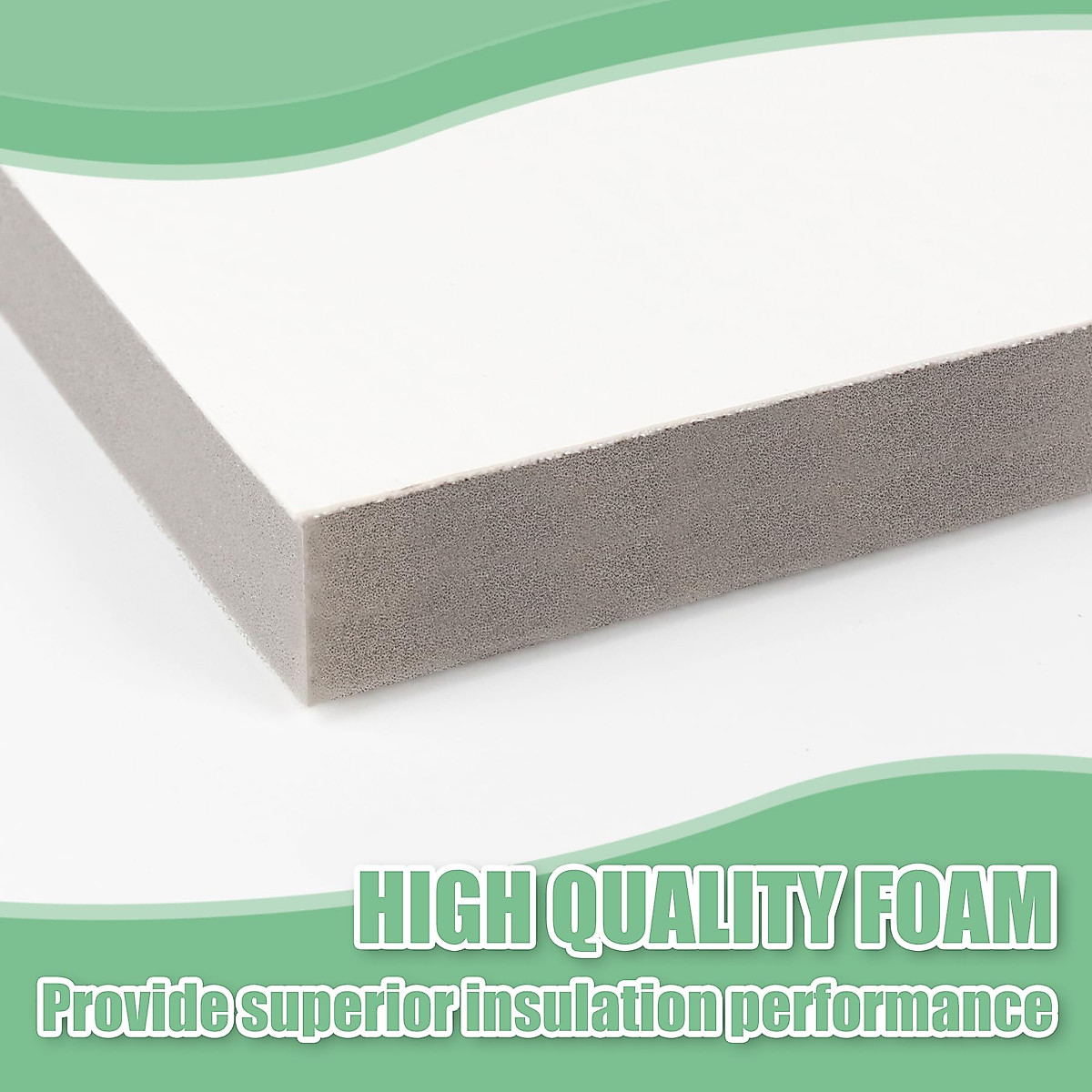 Memrita Window AC Side Panels for Indoor Air Conditioner Unit,Window Air Conditioner Surround Insulation Foam Panel Kit with Foam Seal Strip,Window AC Foam Panels for Summer and Winter