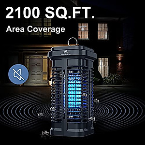 Homesuit Bug Zapper Indoor and Outdoor 20W, High Powered 4000V Electric Mosquito Zapper, Waterproof Mosquito Trap Outdoor, Electronic Mosquito Killer, Insect Fly Trap for Home Backyard Patio