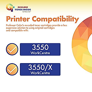 Professor Color Re-Coded OEM Toner Cartridge Replacement for Xerox WorkCentre 3550 | 106R01530 - High Capacity Black (11,000 Pages)