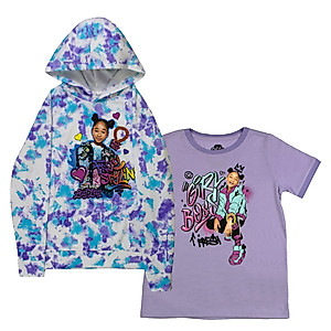Nickelodeon That Girl Lay Lay Hoodie and T-Shirt Combo 2-Pack for Girls, Girls Hooded Sweatshirt and Tee Bundle Set (Tye Dye/Purple, Size 14/16)