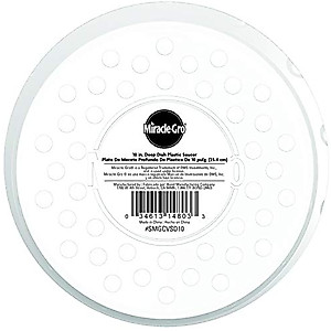 Miracle-Gro SMGCVSD10 10" Deep Plastic Saucer, Clear