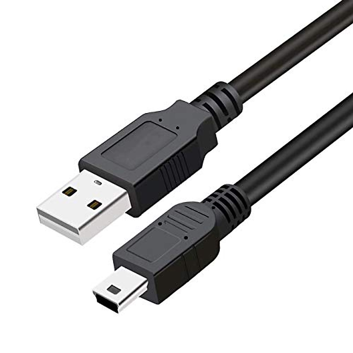 SAITECH IT 2 Pack USB 2.0 A to Mini 5 pin B Cable for External HDDS/Camera/Card Readers/MP3 Player-Black -35cm(1 feet)