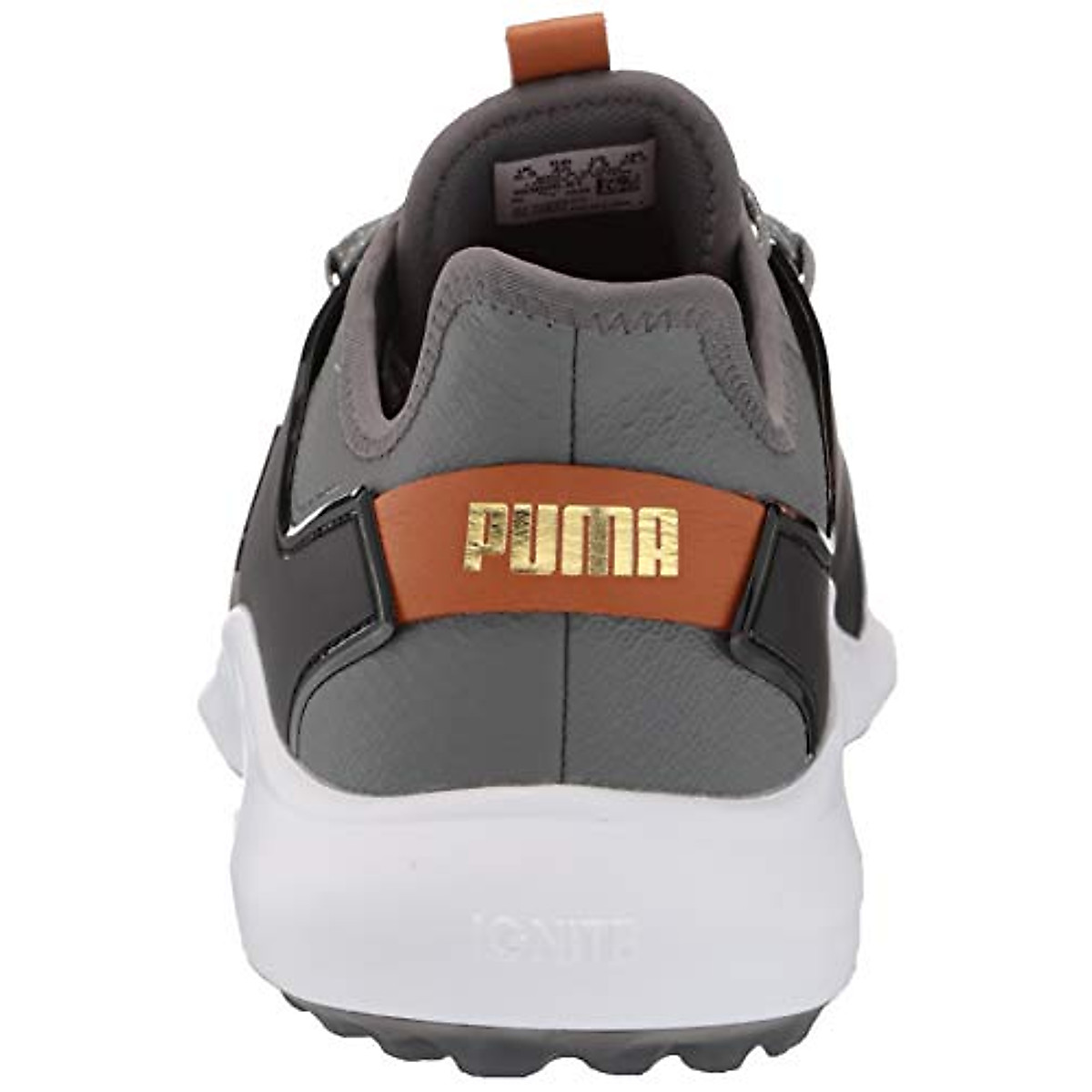 PUMA mens Ignite Fasten8 Golf Shoe, Quiet Shade-gold-puma Black, 10 US