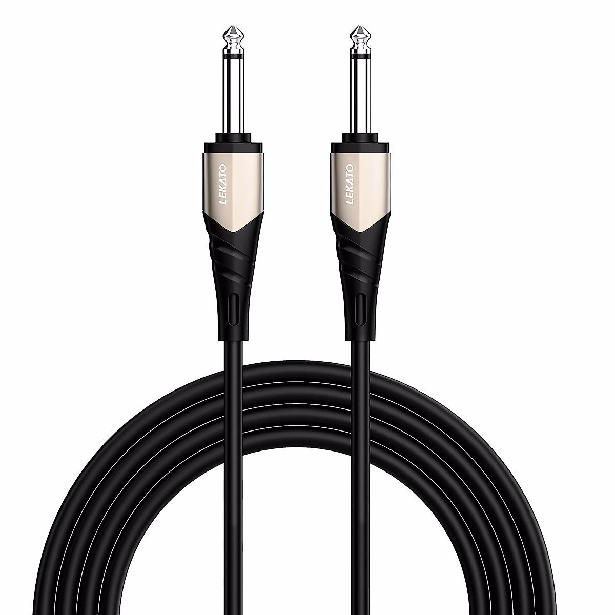 LEKATO Guitar Cable 1/4 Inch Professional Instrument Cable Electric Guitar AMP Cord, Straight to Straight Cord Compatible with Electric Guitar,Bass,Amp,Keyboard,Mixer(10ft