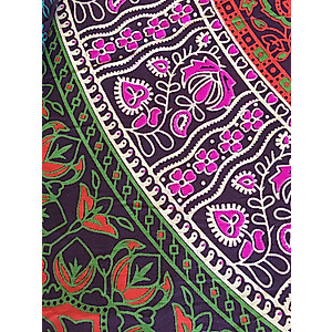 Ramdevcrafts Mudit Crafts Indian Handmade Twin Size 100% Cotton Duvet Cover Sets with Pillow Covers Indian Reversible Duvet Cover Quilt Cover Coverlet Bohemian Doona Cover Handmade 80" x 52"