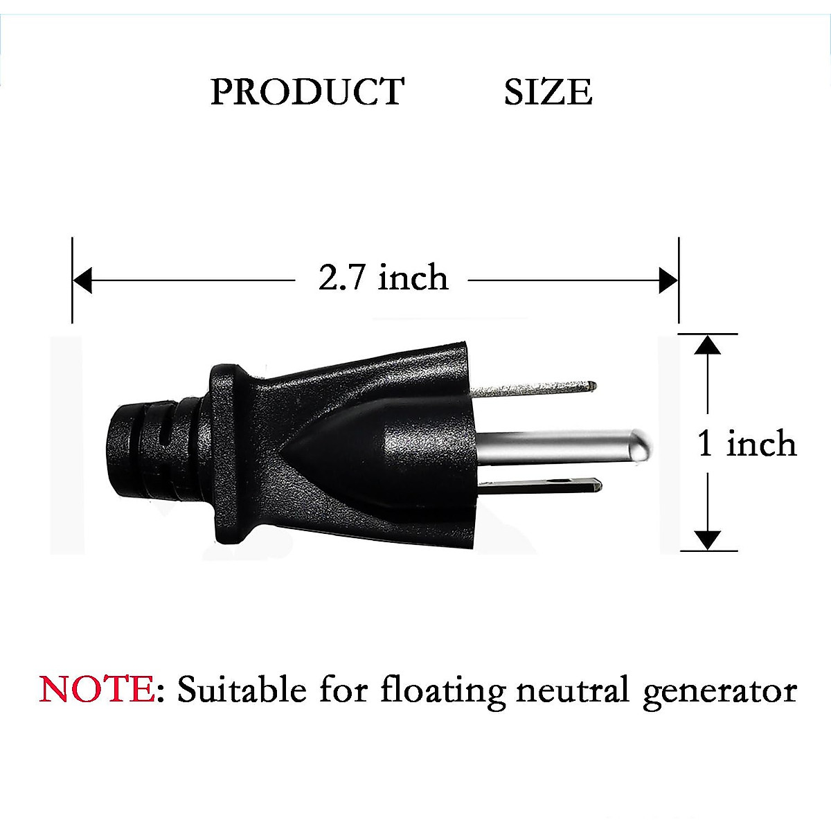 Neutral Ground Bonding Plug for Portable Inverter Generator Surge Guard Generator with Floating Neutral on RV.Camper for Open Ground Error. Compatible with EcoFlow/Honda/Champion generators