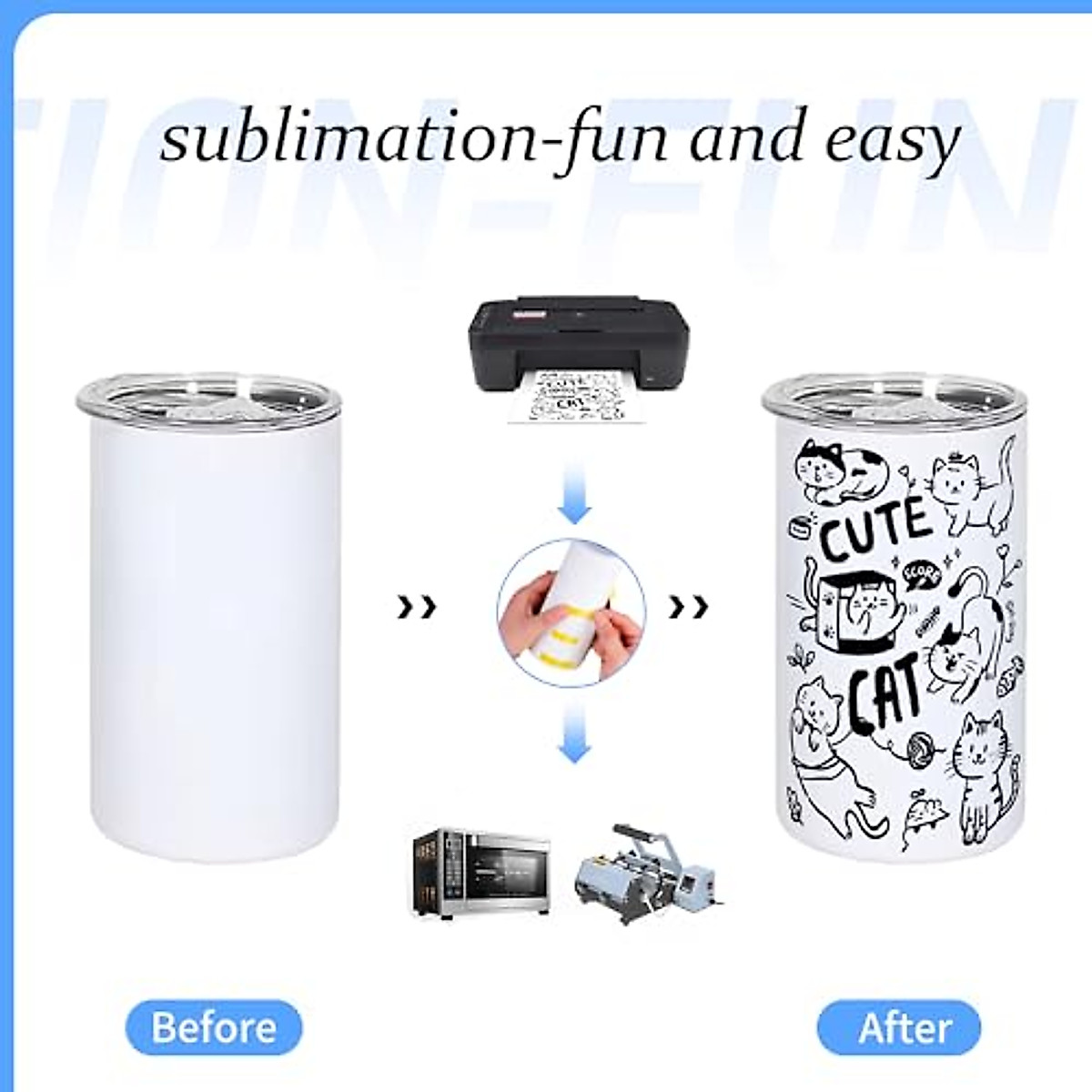 Icesip 30 Pack 12 OZ Sublimation Tumblers Blanks, Bulk Tumbler Blank for Sublimation Cups with Lids and Straws, Stainless Steel Double Wall Insulated Straight