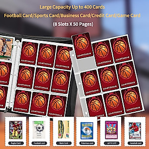 WeoTca 900 Pockets Baseball Card Binder, 9-Pocket Card Collections Trading Card Binder 50 Pages Double-Sided Cards Holder with Zipper 3-Ring Card Album for Sports Baseball Card Sleeves Protectors