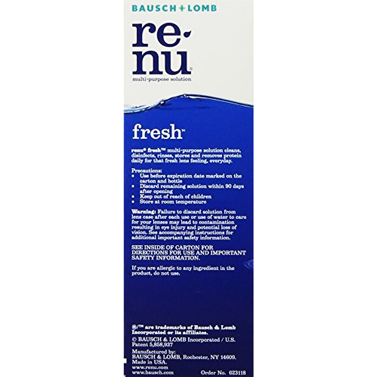 Bausch & Lomb ReNu Fresh Multi-Purpose Solution, 4 fl oz