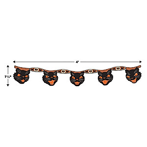Beistle Jointed Cat Streamer, 7-Inch by 4-Feet